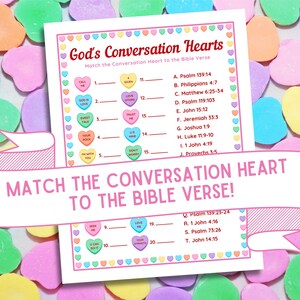 Valentine Bible Match Game: God's Conversation Hearts (PDF Download) - Etsy
