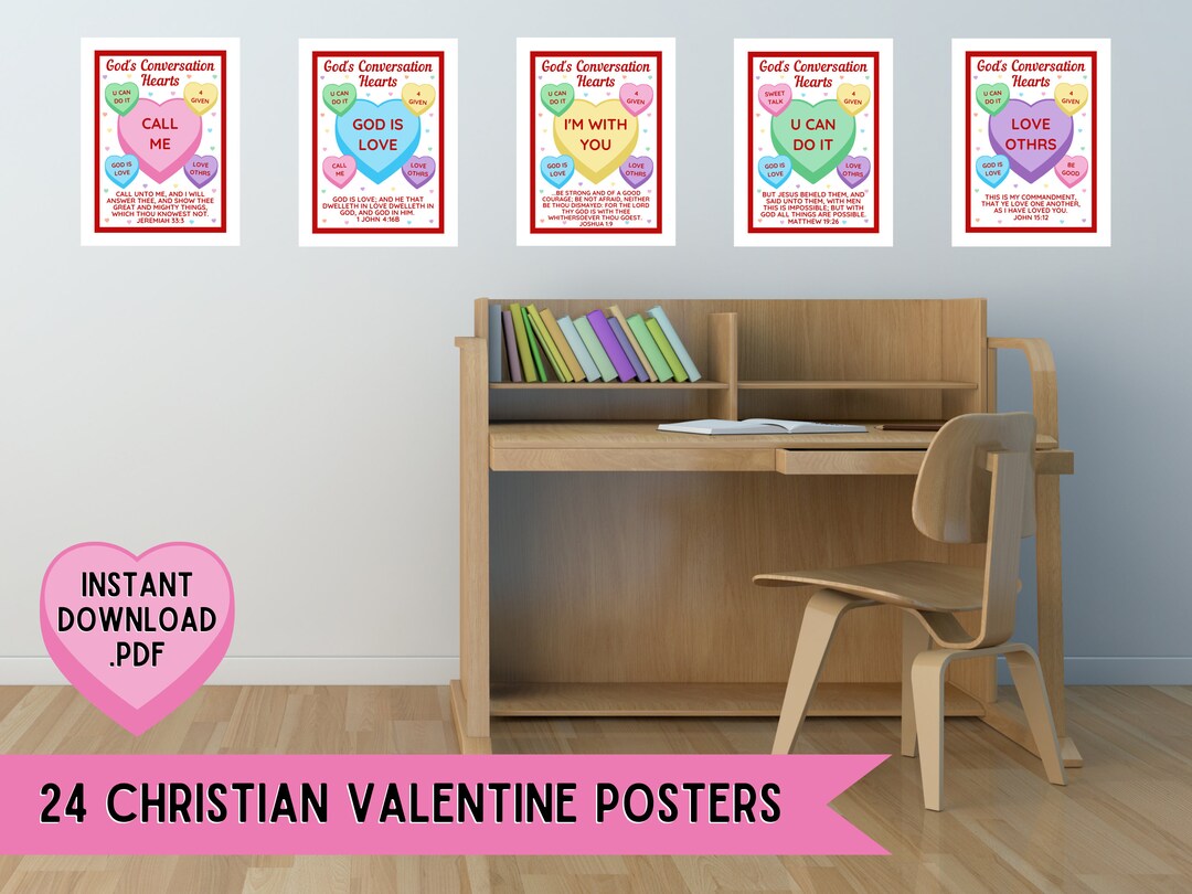 24 Christian Valentine Posters Bible Valentines God's - Etsy