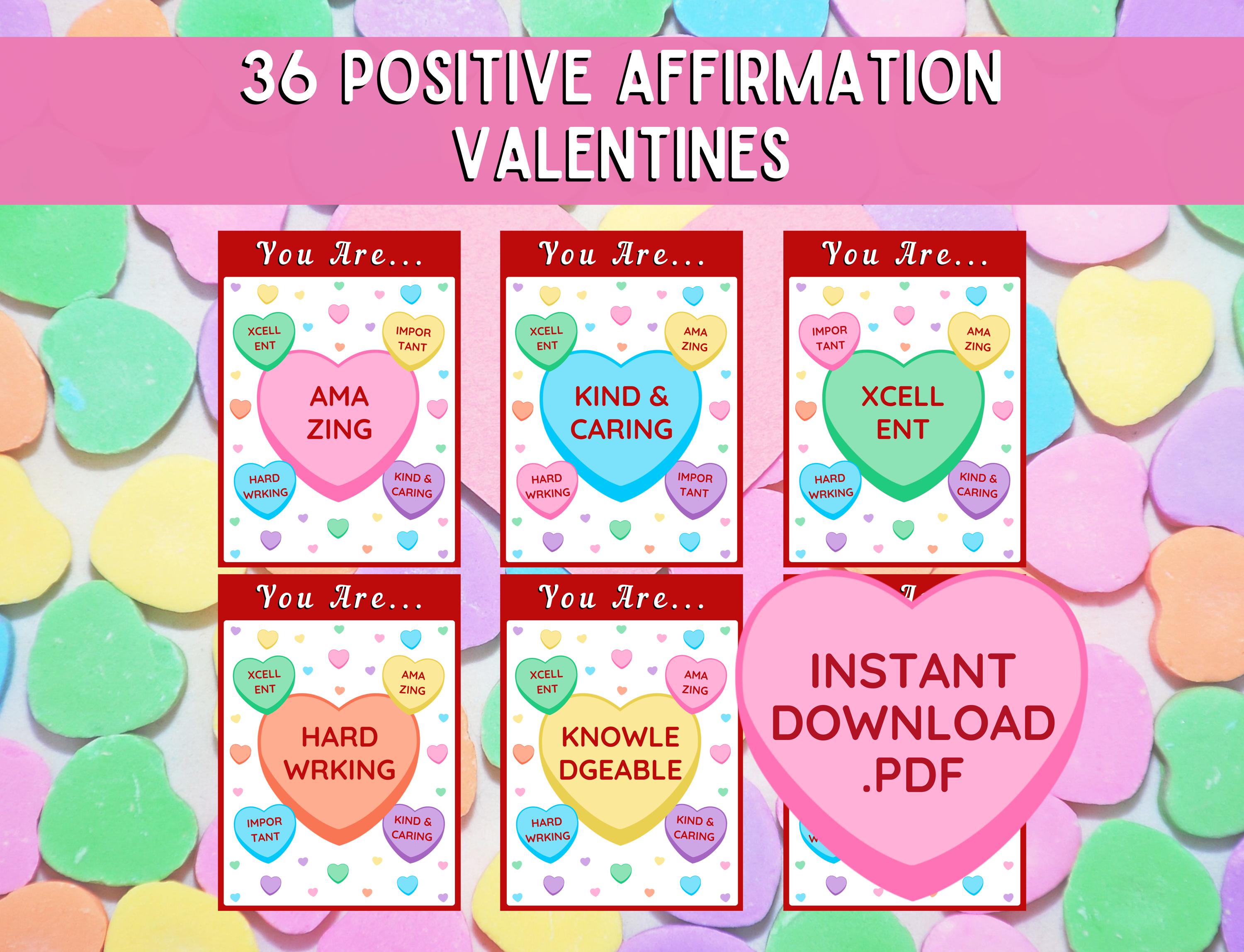 Positive Affirmation Valentine Cards: Healthcare Worker Sayings (PDF ...