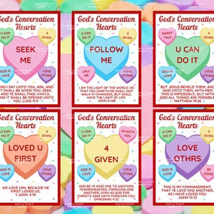 God's Conversation Hearts Valentine Cards Bible - Etsy