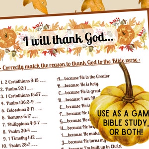 Give Thanks Bible Match Game Thanksgiving Bible Match Thanksgiving Game ...