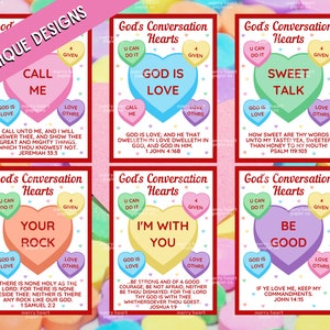 God's Conversation Hearts Valentine Cards Bible - Etsy