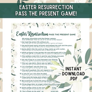 Easter Resurrection Pass the Present Game (PDF Download) - Etsy
