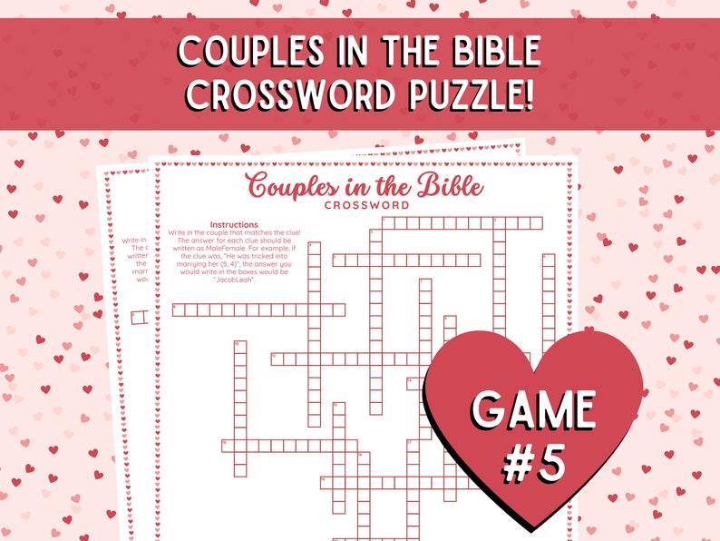 Bible Valentine's Day Game Bundle | Valentine Bible Match Party Game ...