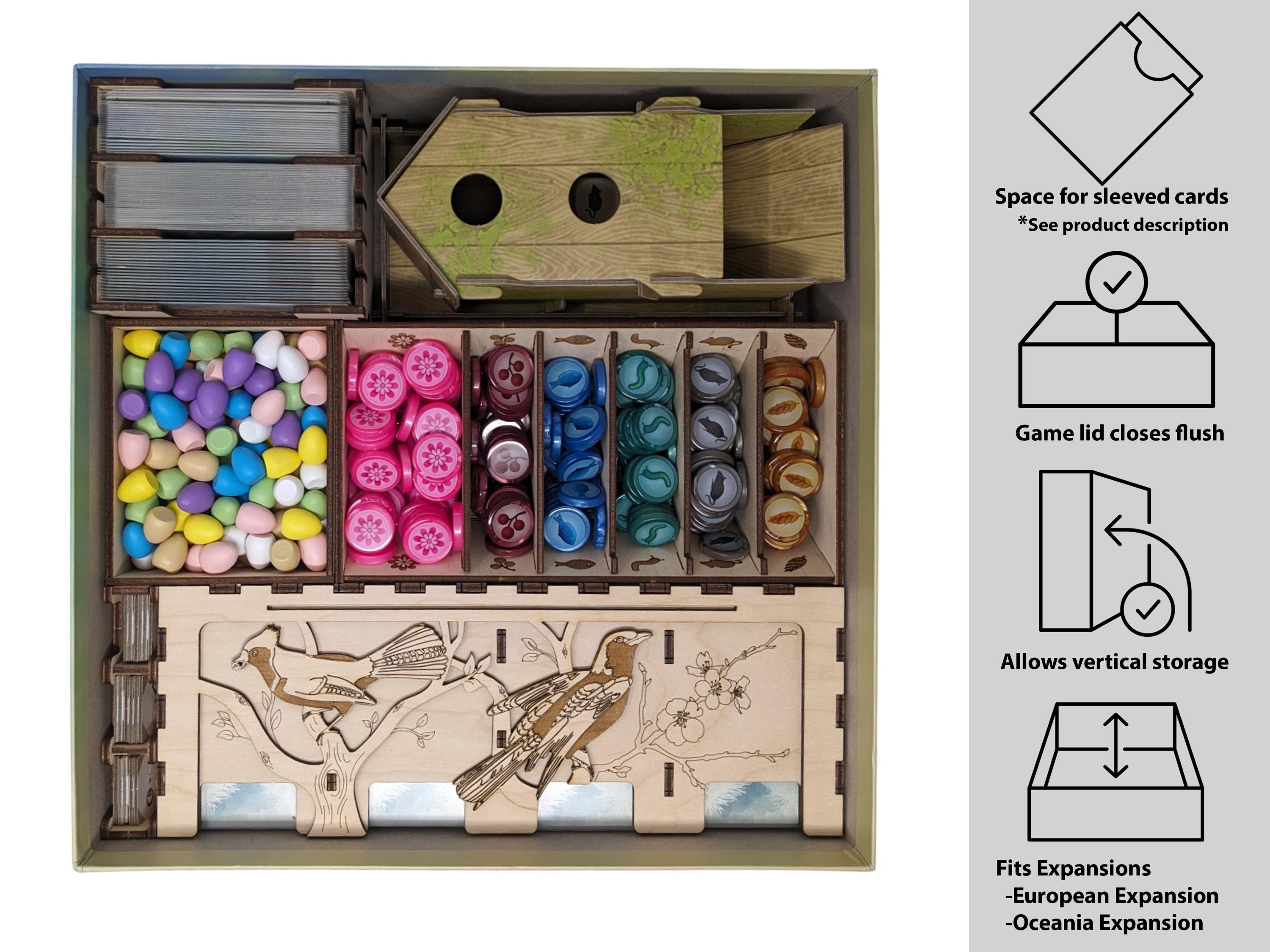 Wingspan Insert - Board Game Storage Organizer - Etsy