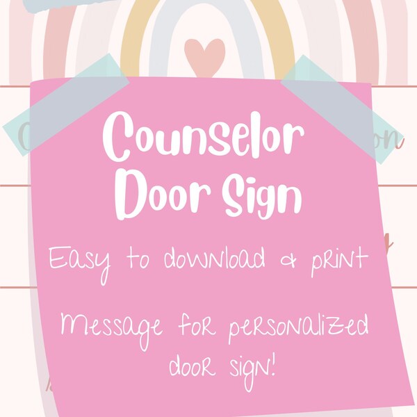 Counselor Door Sign - Etsy