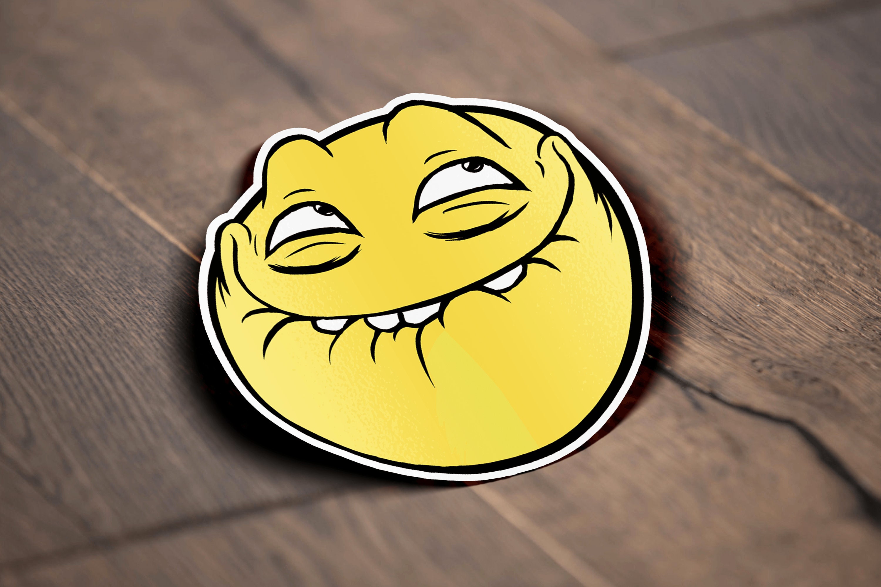 Lip Bite Troll Face Sticker Sexy Troll Face Stickers Funny Etsy Denmark