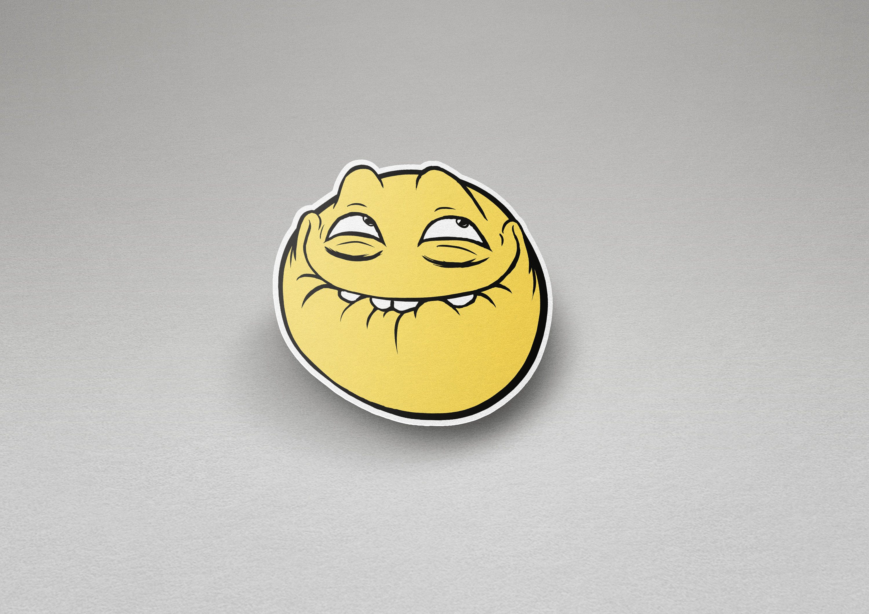 Lip Bite Troll Face Sticker Sexy Troll Face Stickers Funny Etsy Denmark