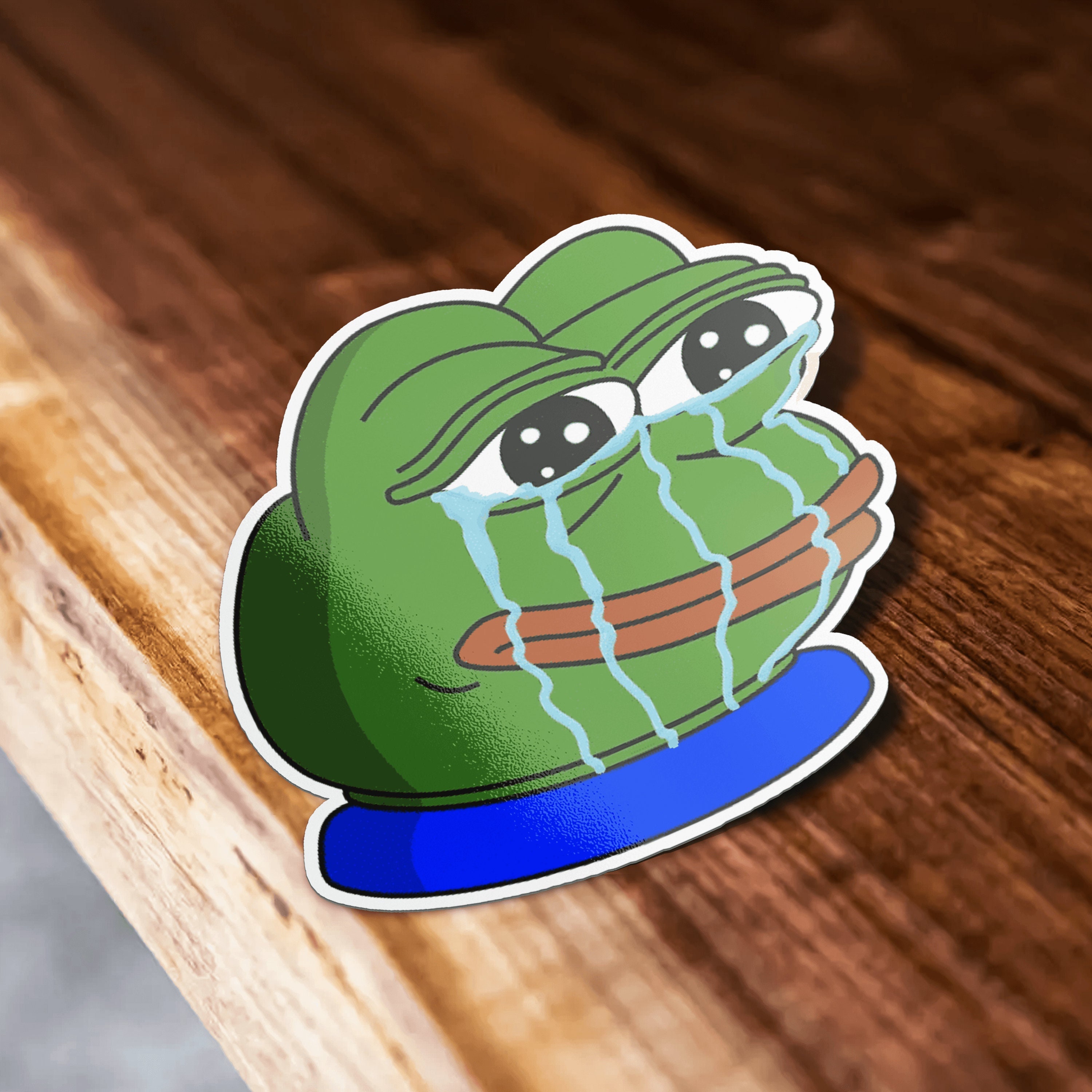 Crying Pepe Meme Sticker Sad Pepe the Frog Meme Sticker - Etsy Canada