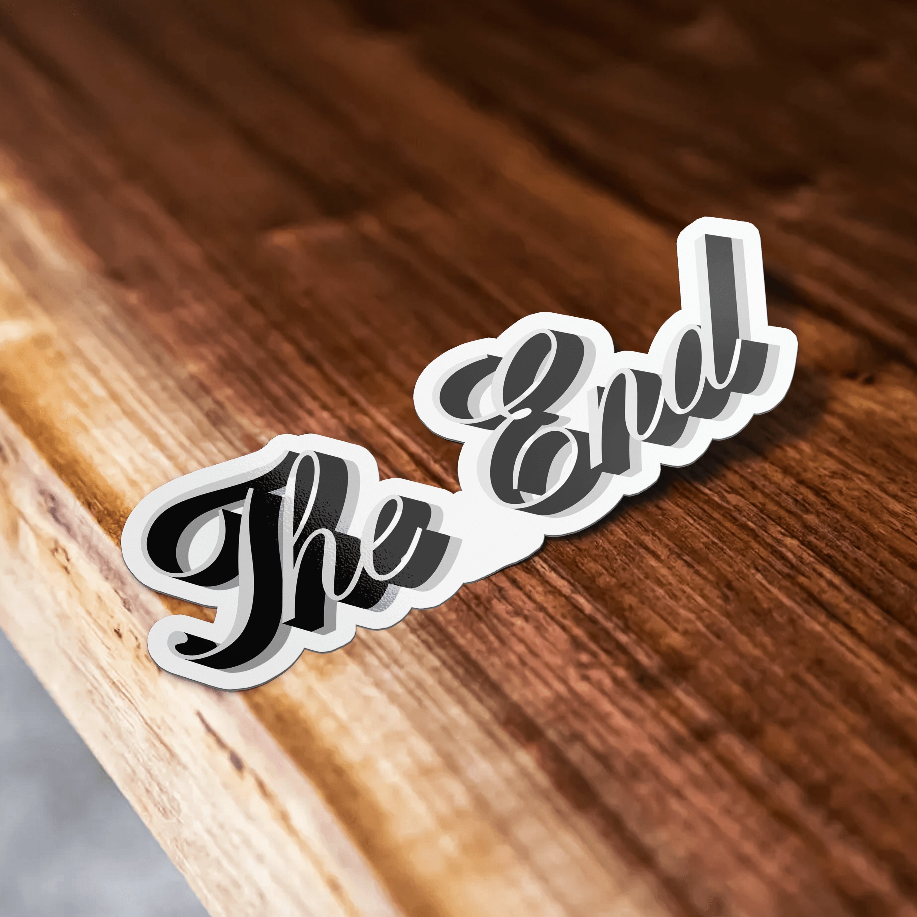 The End In Fancy Writing