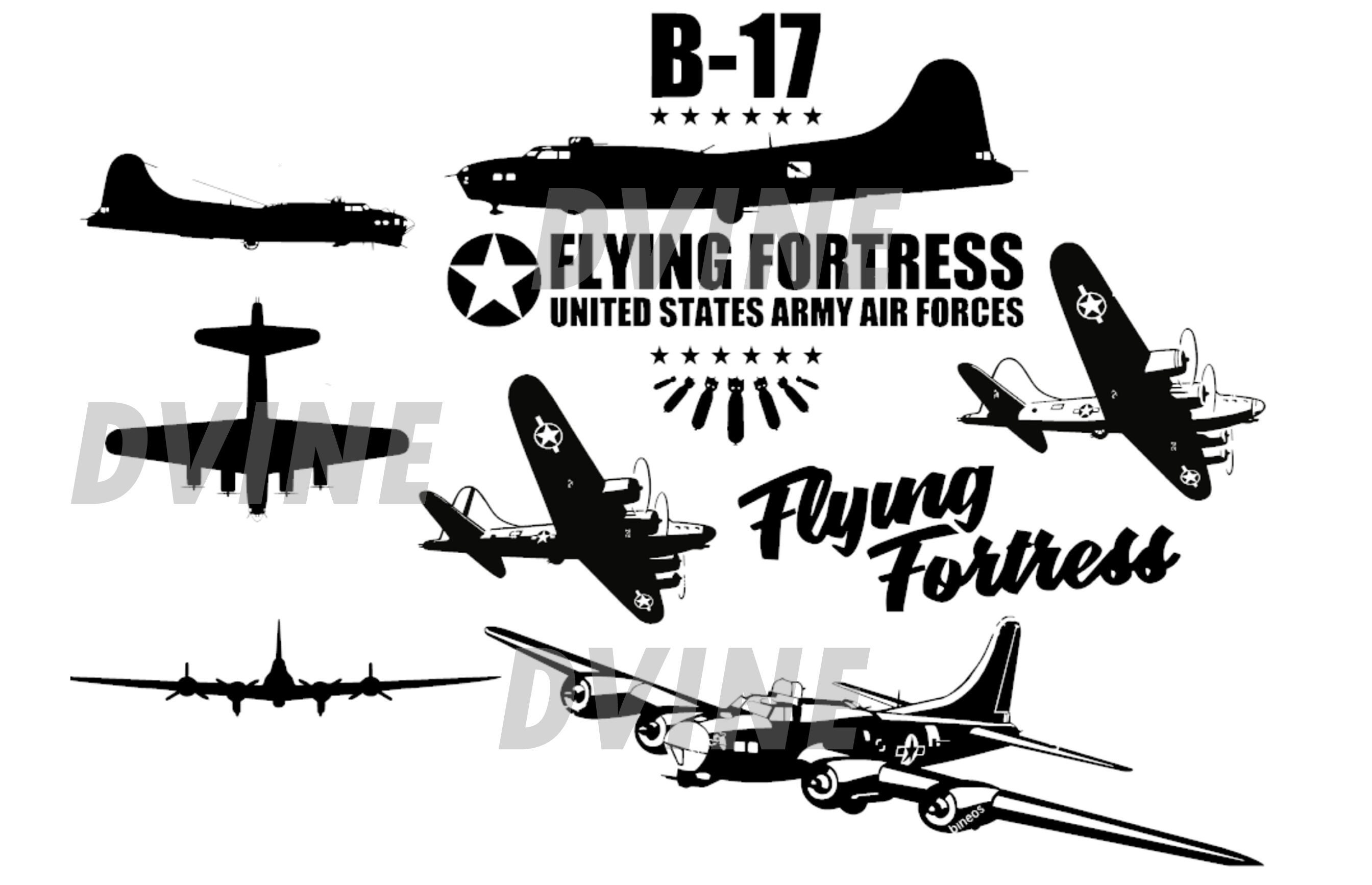 Flying Fortress B-17 B17 Boeing WW2 Never Forget Aircraft - Etsy
