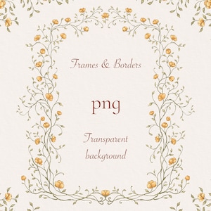 Spring Garden Png Floral Frames, Borders, Digital Flower Designs ...