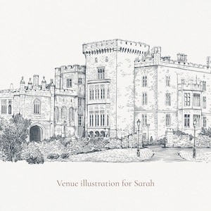 Custom Venue Illustration Png, Vector Hand Drawn Sketch, Wedding Invite ...