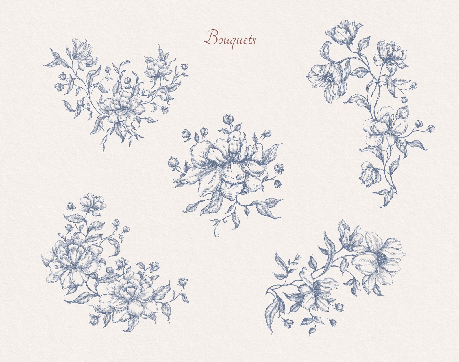 Flower Land Victorian Clipart Png Eps Svg Wedding Bouquets, Hand-made ...