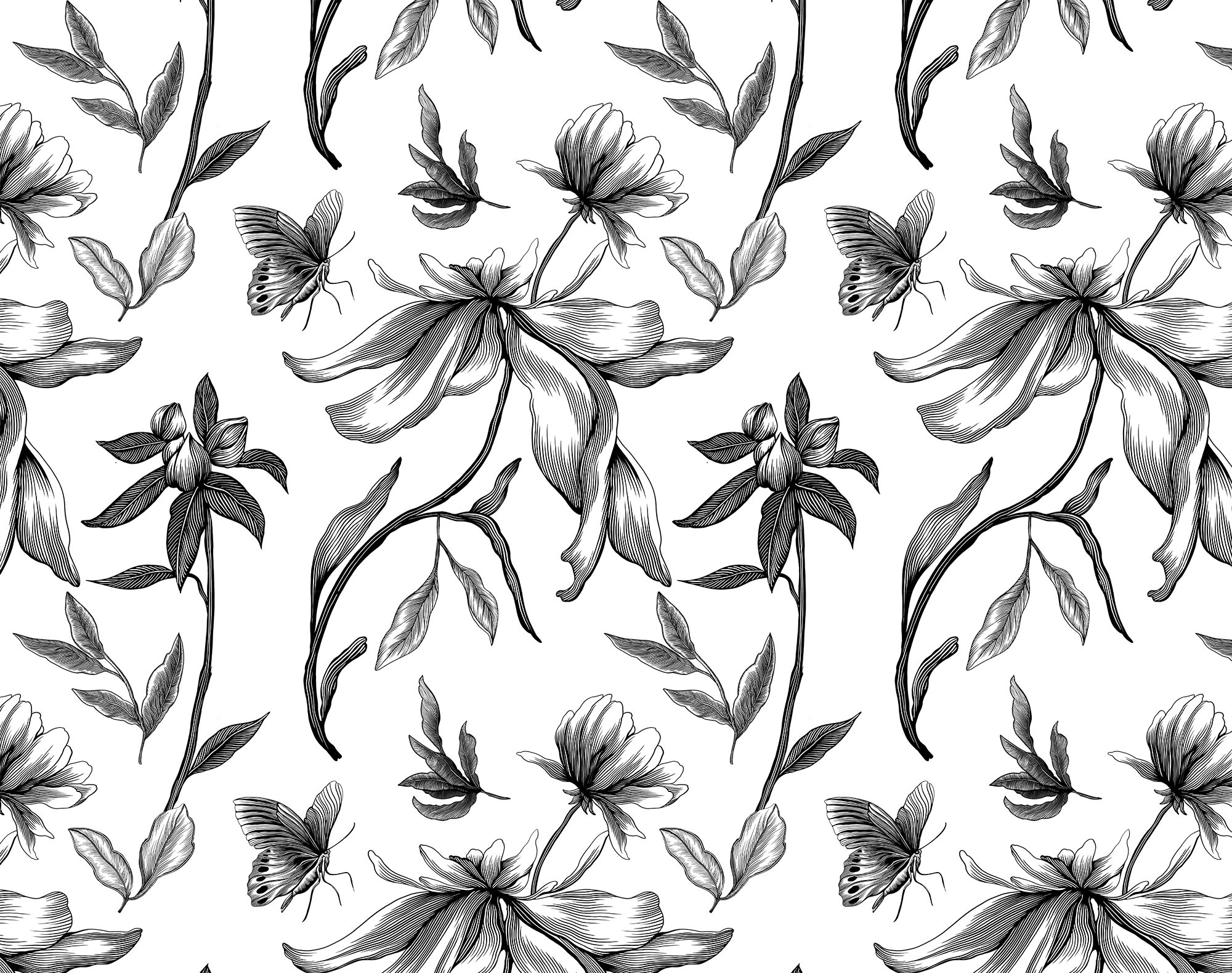 The Florist Secret Garden, Classic Flowers, Patterns, PNG Graphic ...