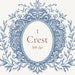 Crest for Celebration Png, Floral Border, Ink Draw, Baroque ...