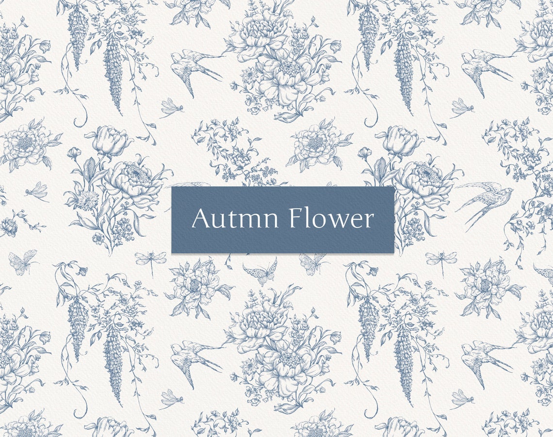 Autumn Flower Pattern, Png Eps Svg, Floral Patterns, Paper Design ...