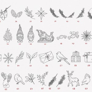 100 Christmas Doodles SVG+PNG+EPS, Clip Art Bundle, Santa Vector ...