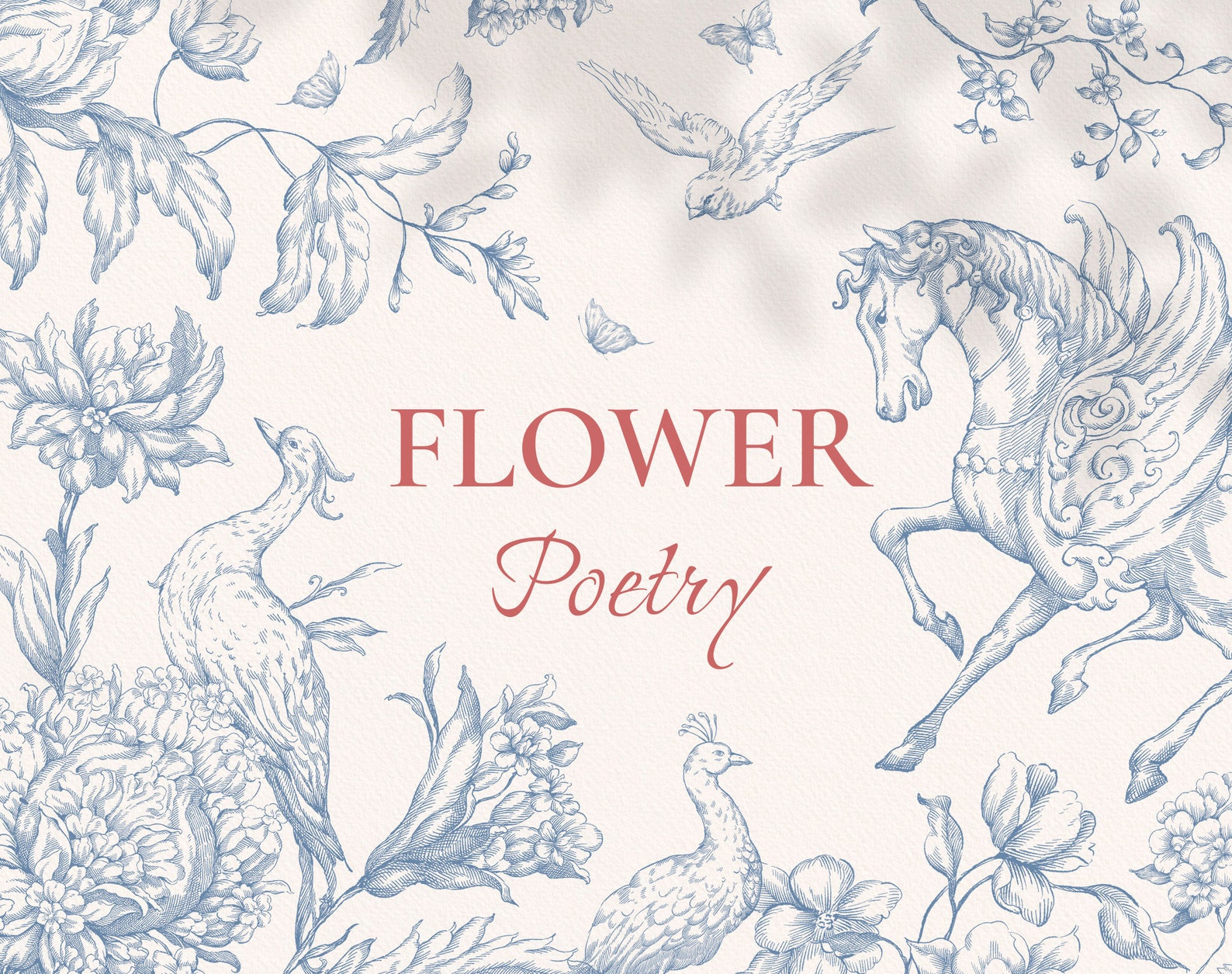 Blue Flower Poetry Eps Svg Png, Vintage Vector Plants, Botanical Ink ...