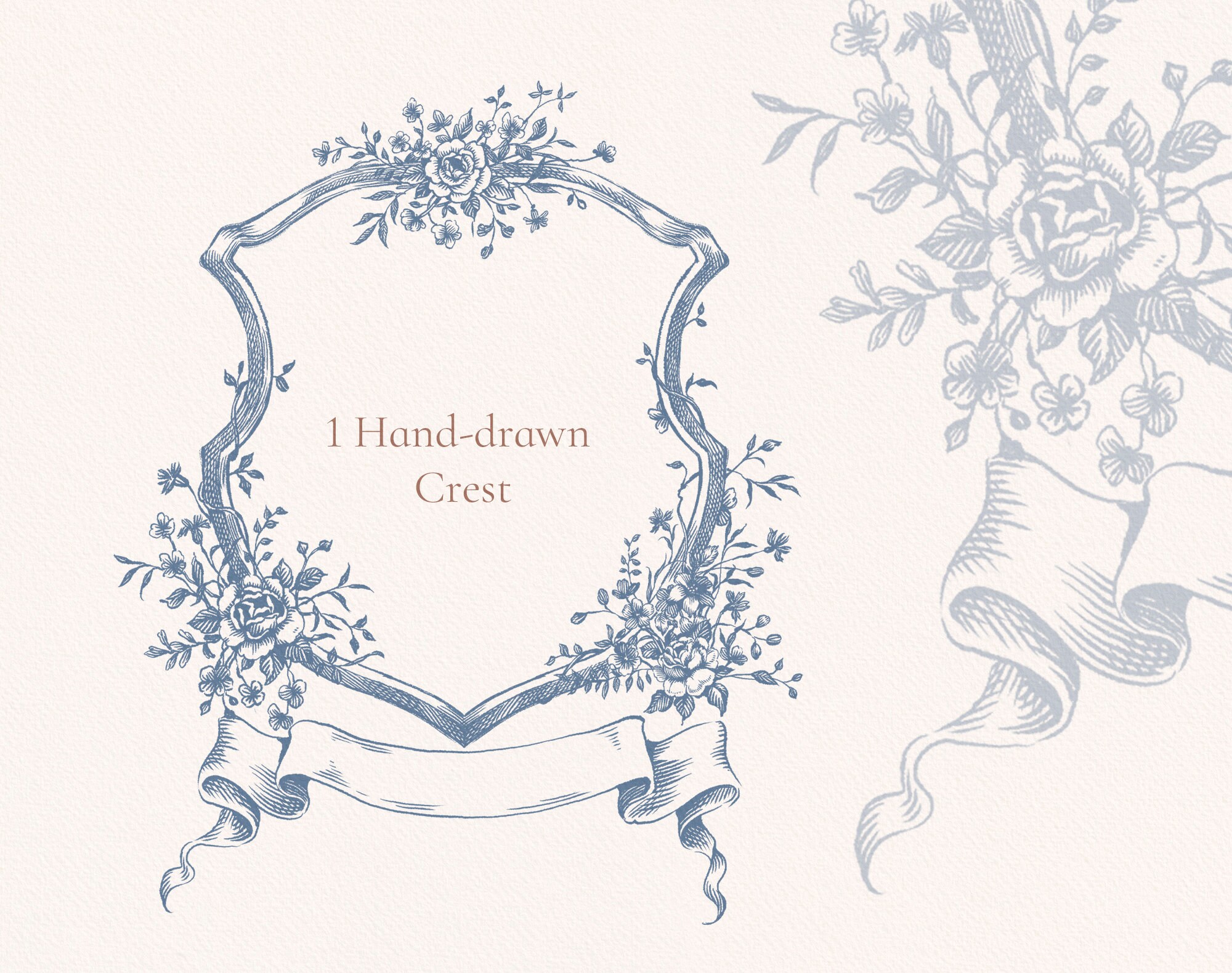 Wedding Crest Png, Baroque Floral Border, Line Art Illustration ...