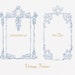 Wedding Vintage Fine Line Frames Png + Eps+ Svg Clip Art Watercolor ...