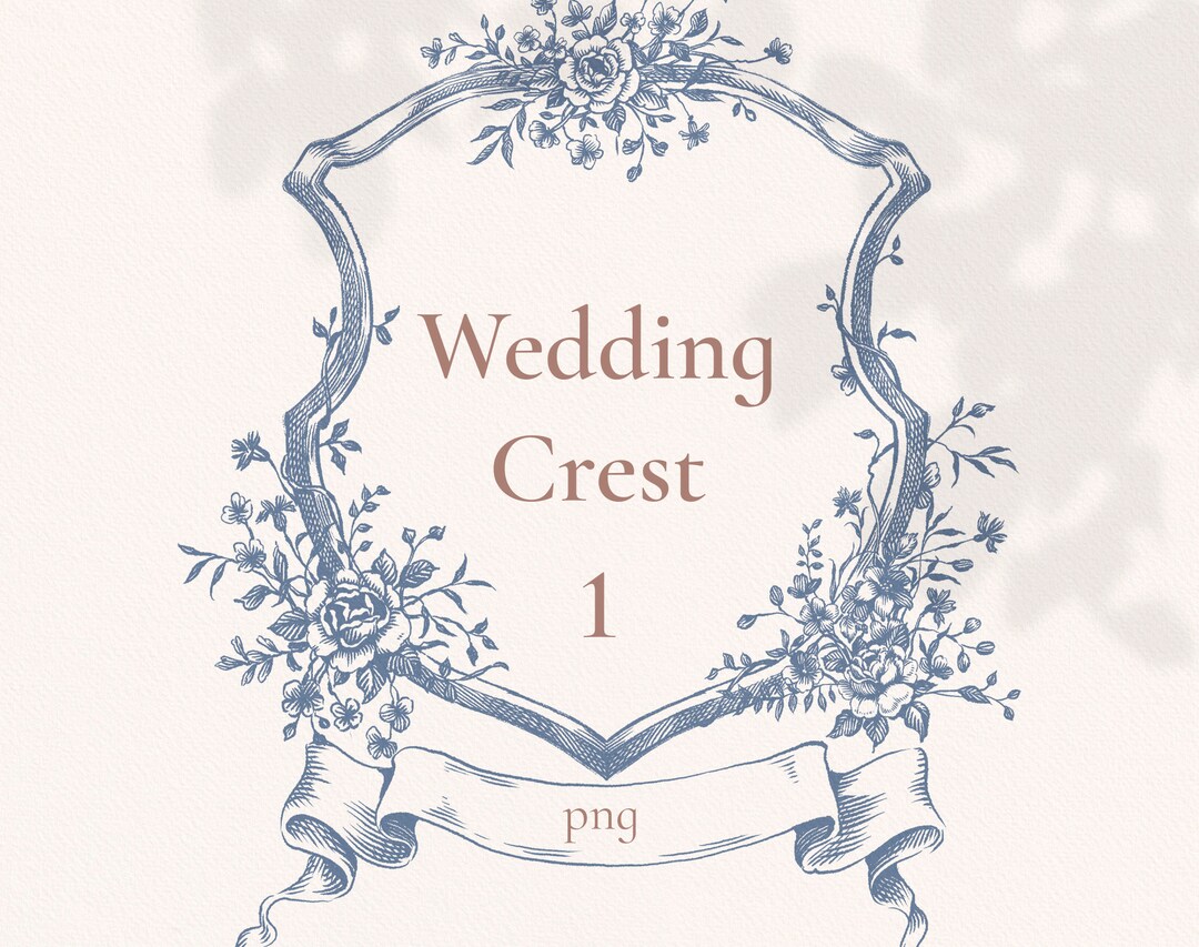 Wedding Crest Png, Baroque Floral Border, Line Art Illustration ...