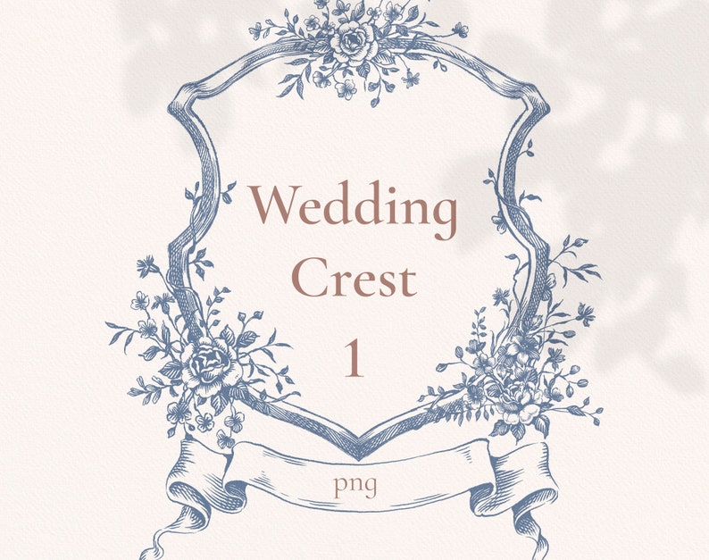 Wedding Crest Png, Baroque Floral Border, Line Art Illustration ...