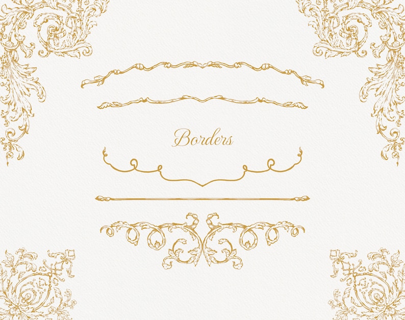 Bloom Garden Gold, Wedding Bouquets, Vintage Borders, Baroque Frames ...