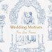 Wedding Motives Fine Line Frames PNG Clip Art Vintage, Illustrations ...