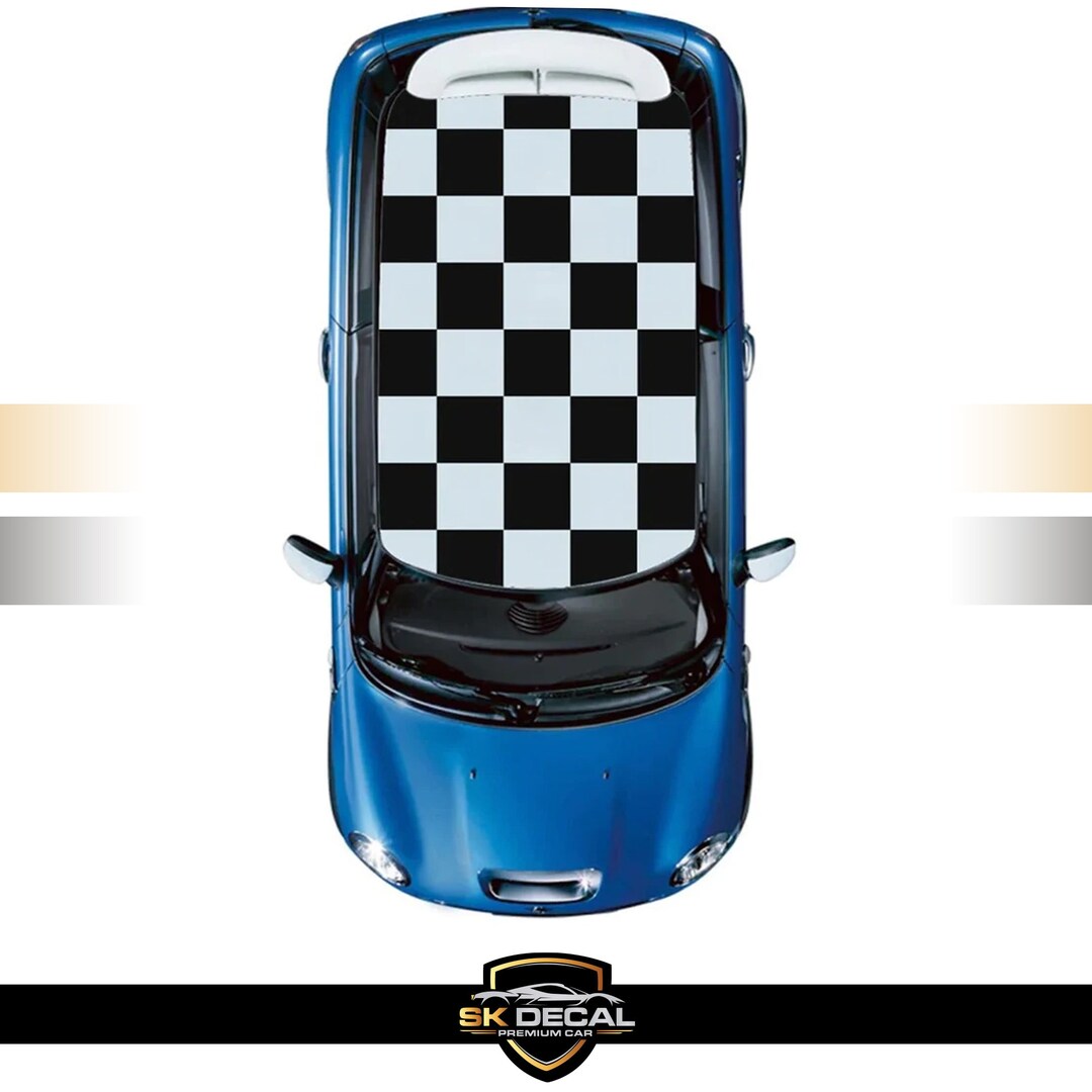 Mini Cooper Black & White Chess Roof Kit Decal Car Decal - Etsy