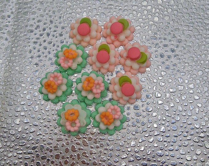 Kawaii Mini Flower Cake Top Charms Decoden Diy Resin Cabochon Kawaii ...