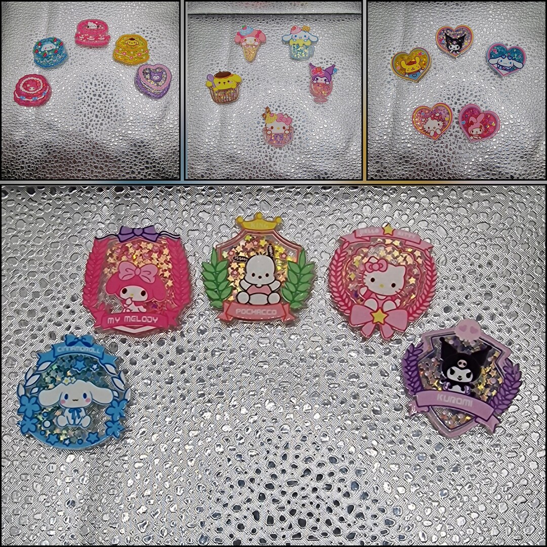 Kawaii Character Animals Shaker Decoden Acrylic Shakers Flatback ...