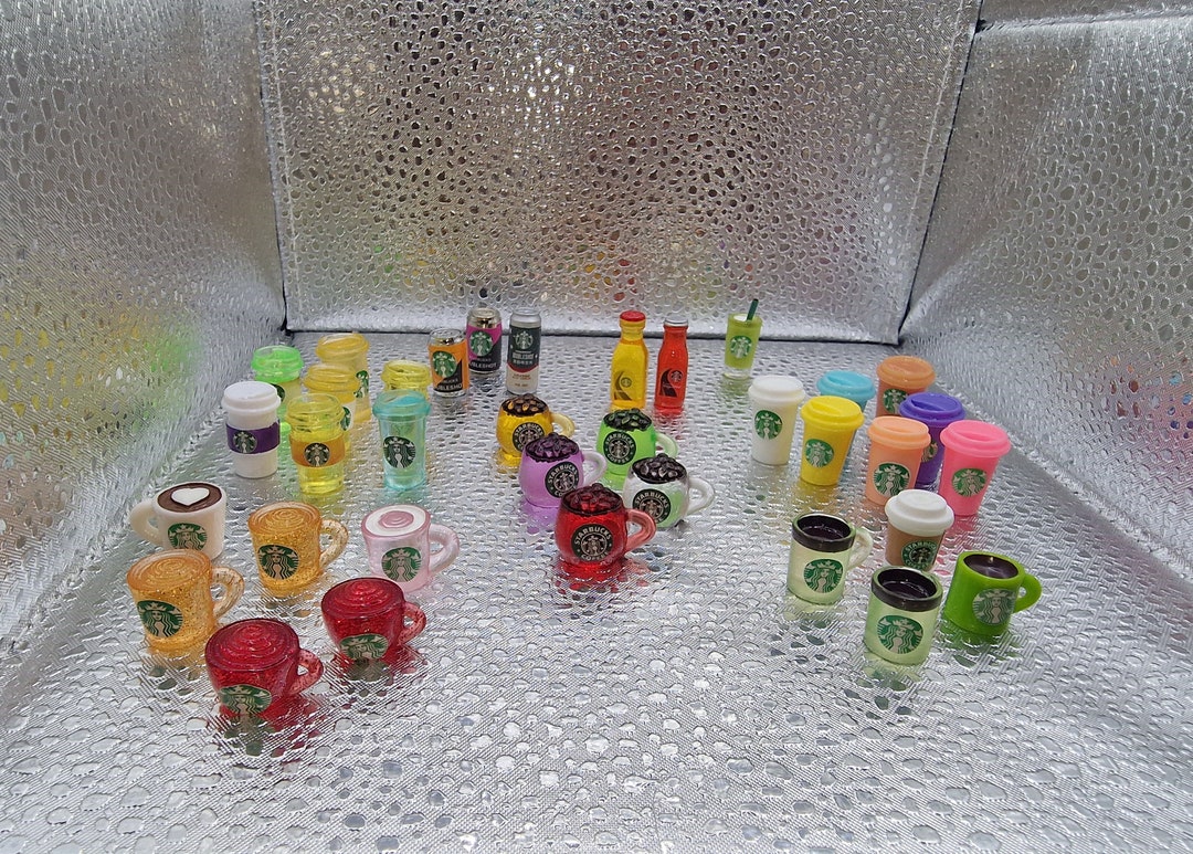 Miniature Mix Starbucks Coffee To-go Cups Mug Bottle Classic Dollhouse ...