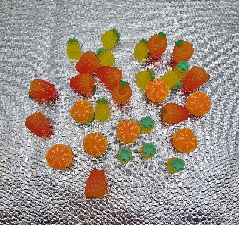 Miniature Mix Sizes Fruits 32pcs Charms Set Decoden Diy Resin Cabochon ...