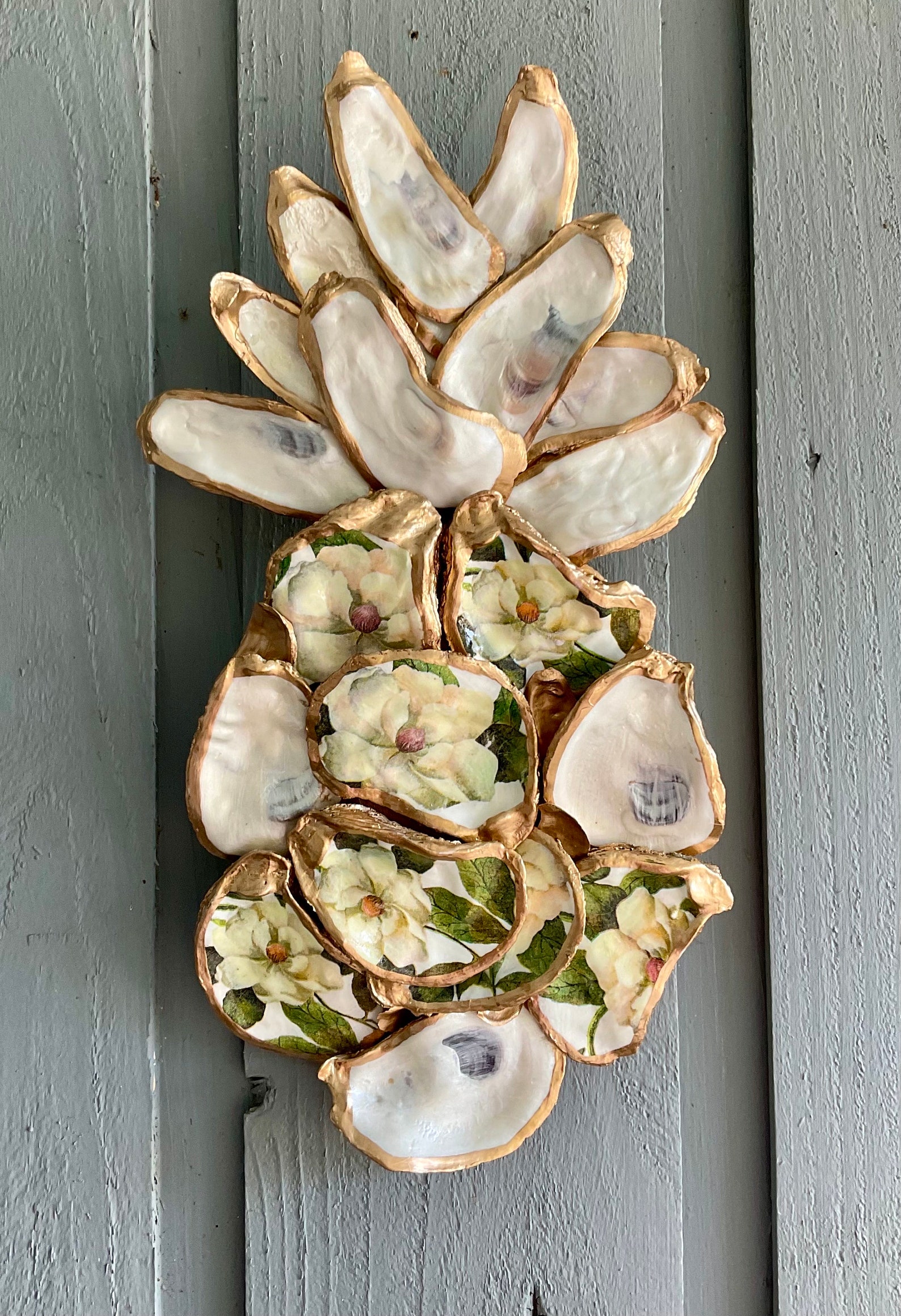 Magnolia Pineapple Oyster Shell Wall Hanging Mini/small - Etsy