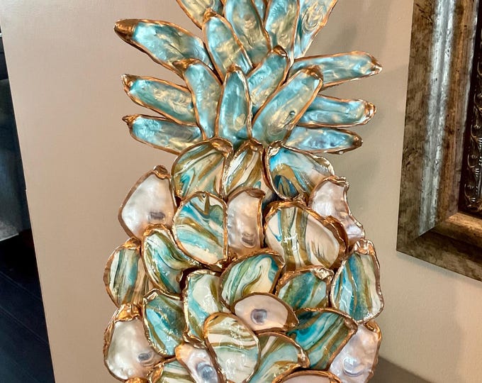 Pineapple Oyster Shell Wall Hanging - Etsy