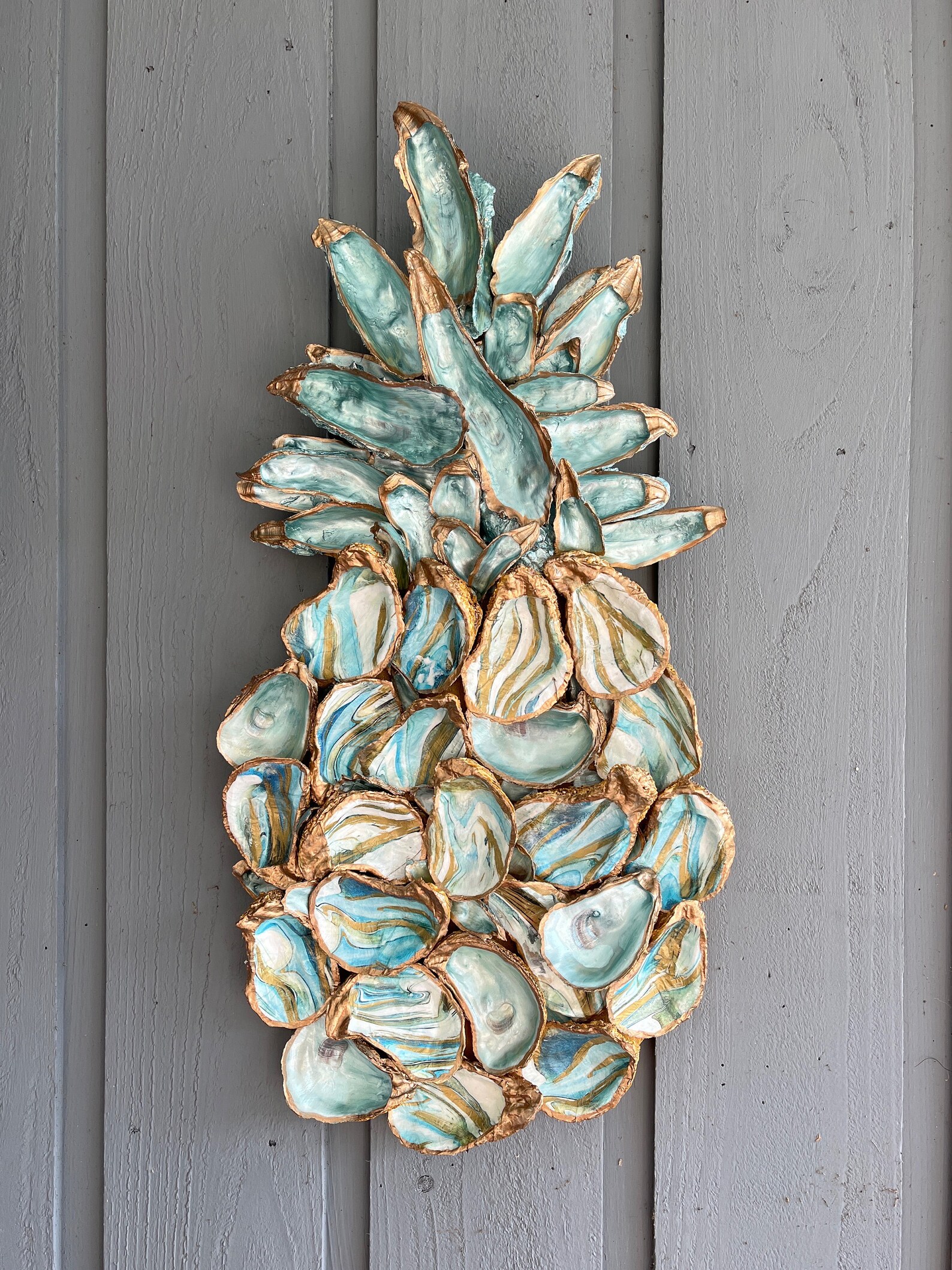 Pineapple Oyster Shell Wall Hanging - Etsy