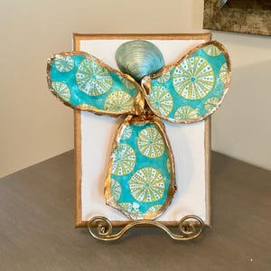 Angel on Canvas Sea Urchin Oyster Shell - Etsy