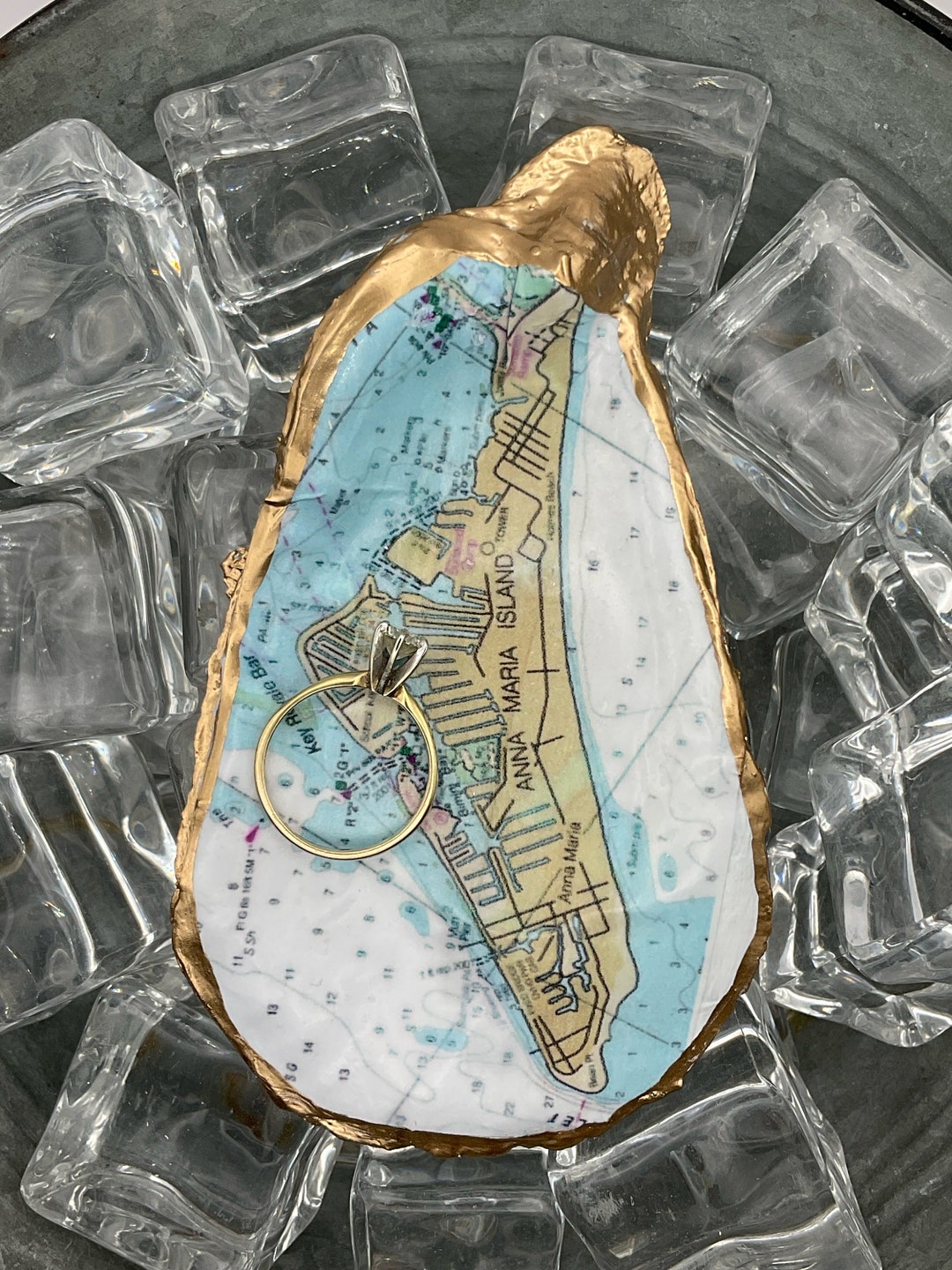 Anna Maria Island, Florida Oyster Shell Trinket Dish - Etsy