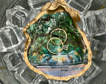 Savannah Georgia Forsyth Park Fountain Oyster Shell Ornament - Etsy