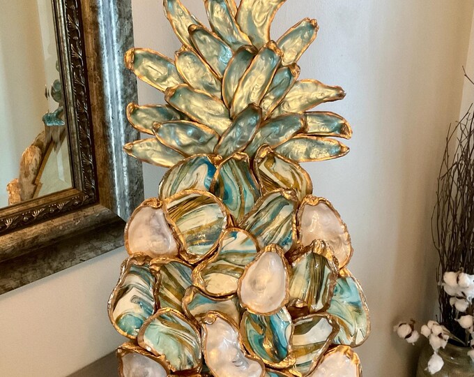 Pineapple Oyster Shell Wall Hanging - Etsy