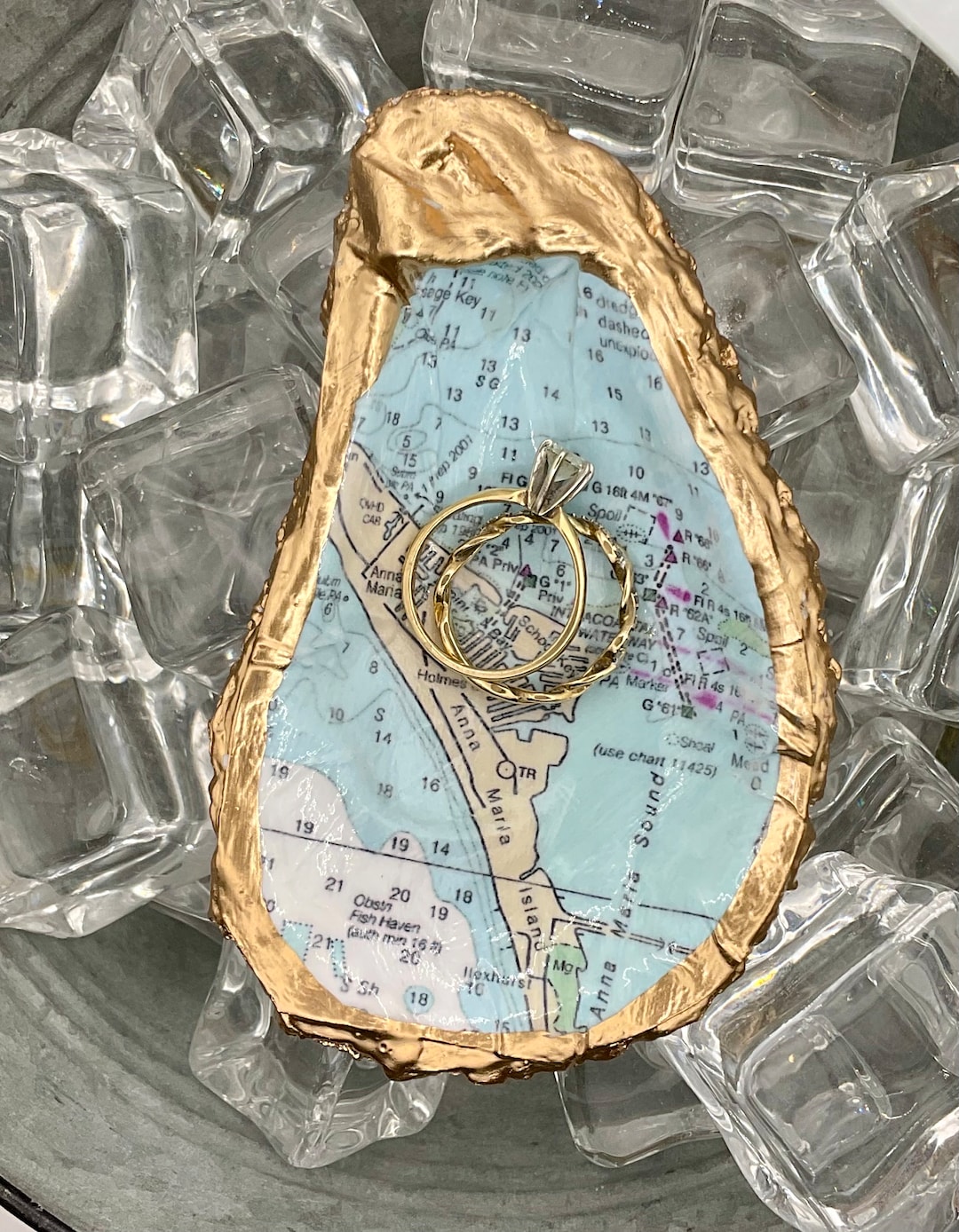Anna Maria Island, Florida Oyster Shell Trinket Dish - Etsy