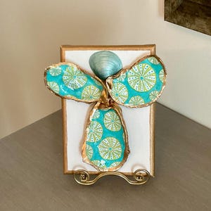 Angel on Canvas Sea Urchin Oyster Shell - Etsy