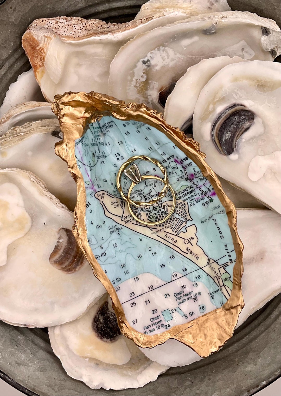 Anna Maria Island, Florida Oyster Shell Trinket Dish - Etsy