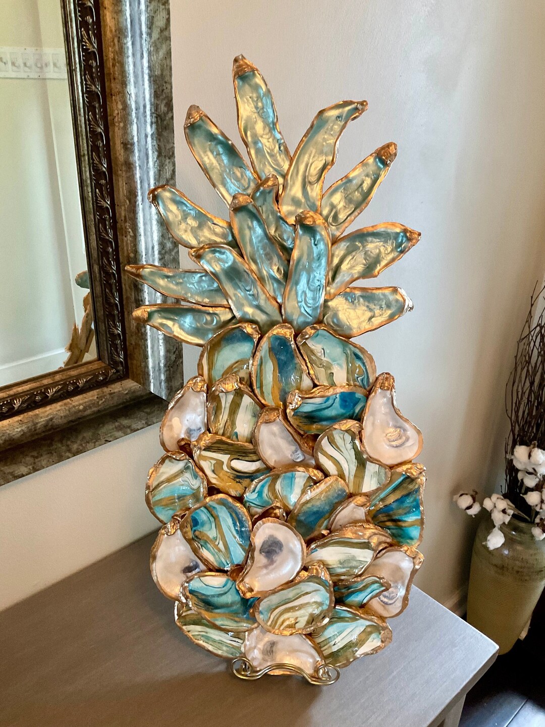 Pineapple Oyster Shell Wall Hanging - Etsy