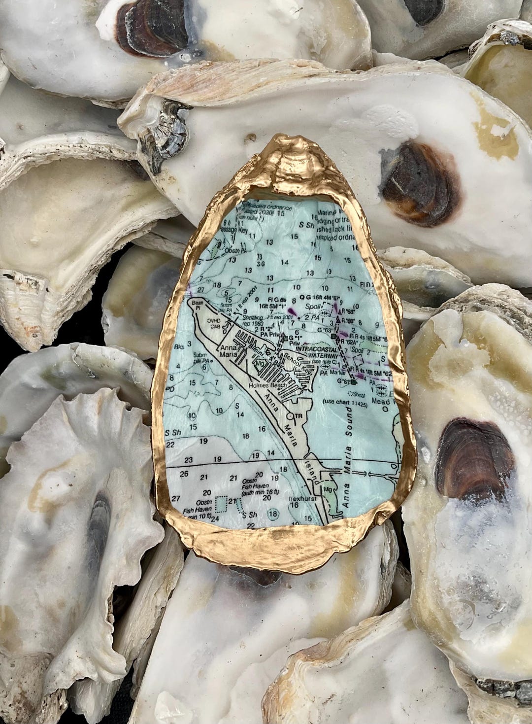 Anna Maria Island, Florida Oyster Shell Trinket Dish - Etsy