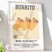 Retro Burrito Printable/ Mexican Food Poster Unique Design/ - Etsy