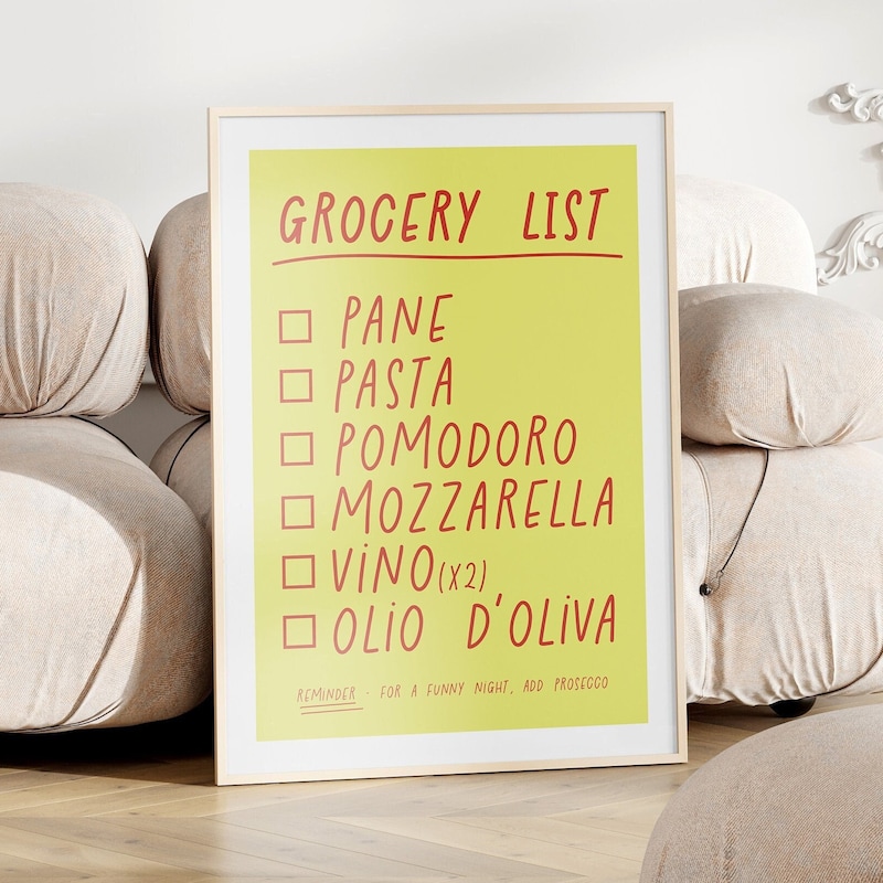 Handwritten Grocery List - Etsy