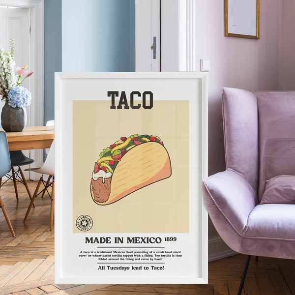 Taco Poster - Etsy