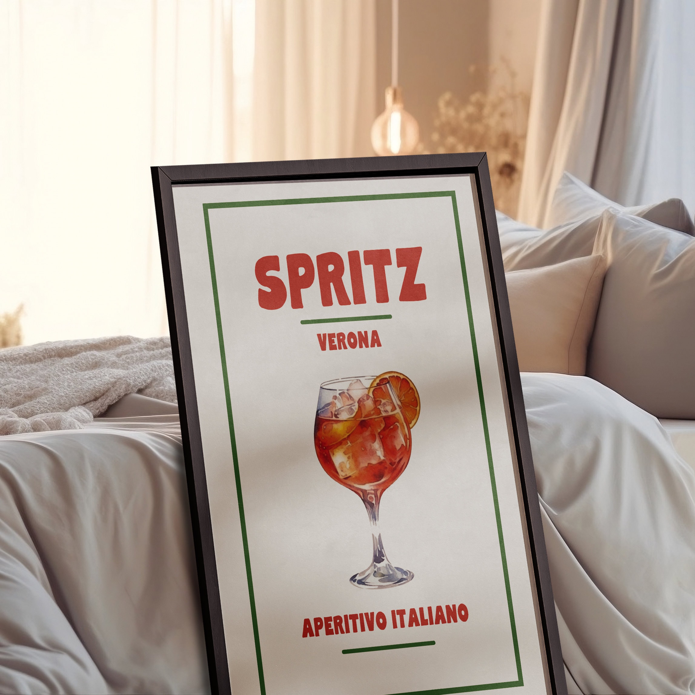 Aperol Spritz Poster Printable, Aperitivo Italiano Print Retro, Kitchen ...